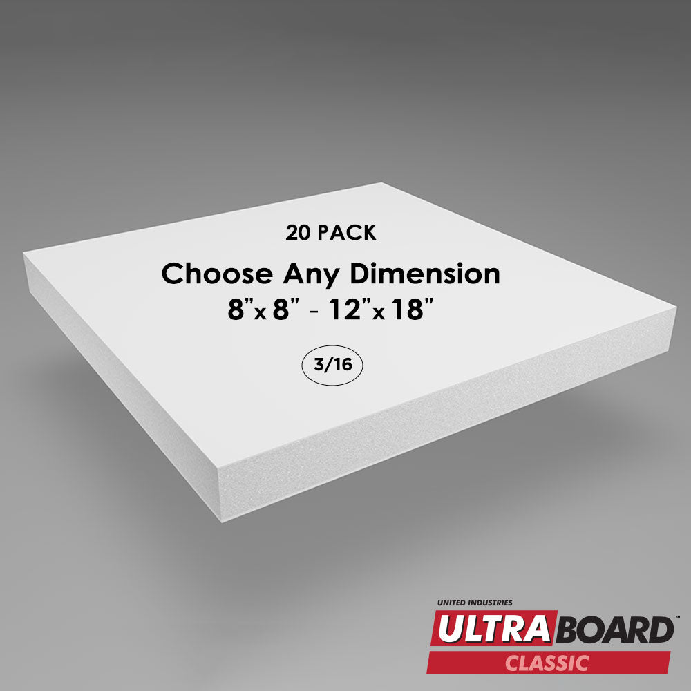 3/16" White Ultra Board Any Size You Want! Pack of 20 |Foamcore | Foam ...
